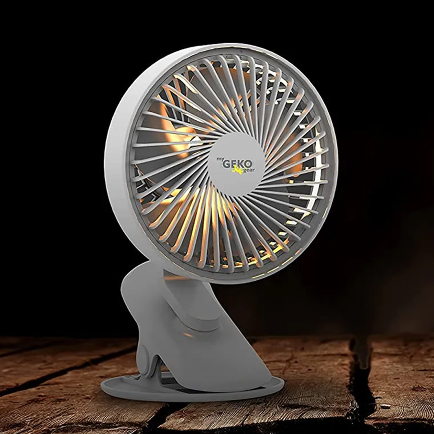 Cyclone Rechargeable LED Clip Fan - GekoGear