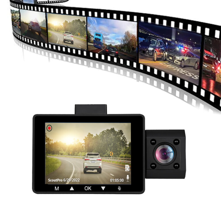 Scout Pro 2K HD 3-Channel Wi-Fi GPS Dash Cam - GekoGear