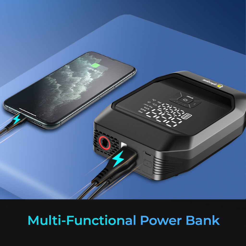 AirFlux 300 – 2-in-1 Portable Air Pump & Jump Starter - GekoGear